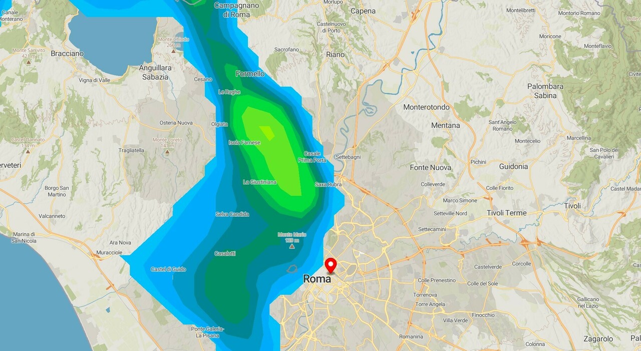 Bomba d'acqua a Roma all'alba, nubifragio sulla Capitale: attesi 9mm di ...