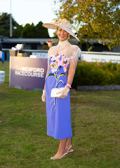Unusual dress styled with mum's shawl wins Ladies Day at Wexford Races