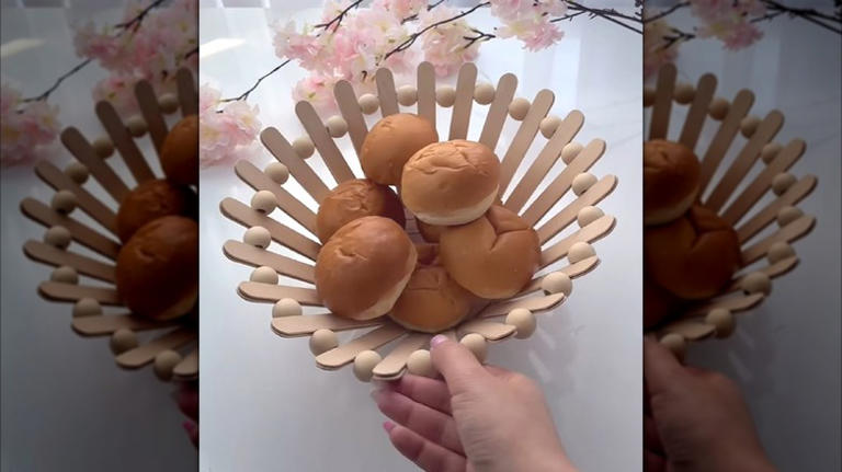 Get An Eye-Catching Woven Basket On The Cheap With A Popsicle Stick DIY