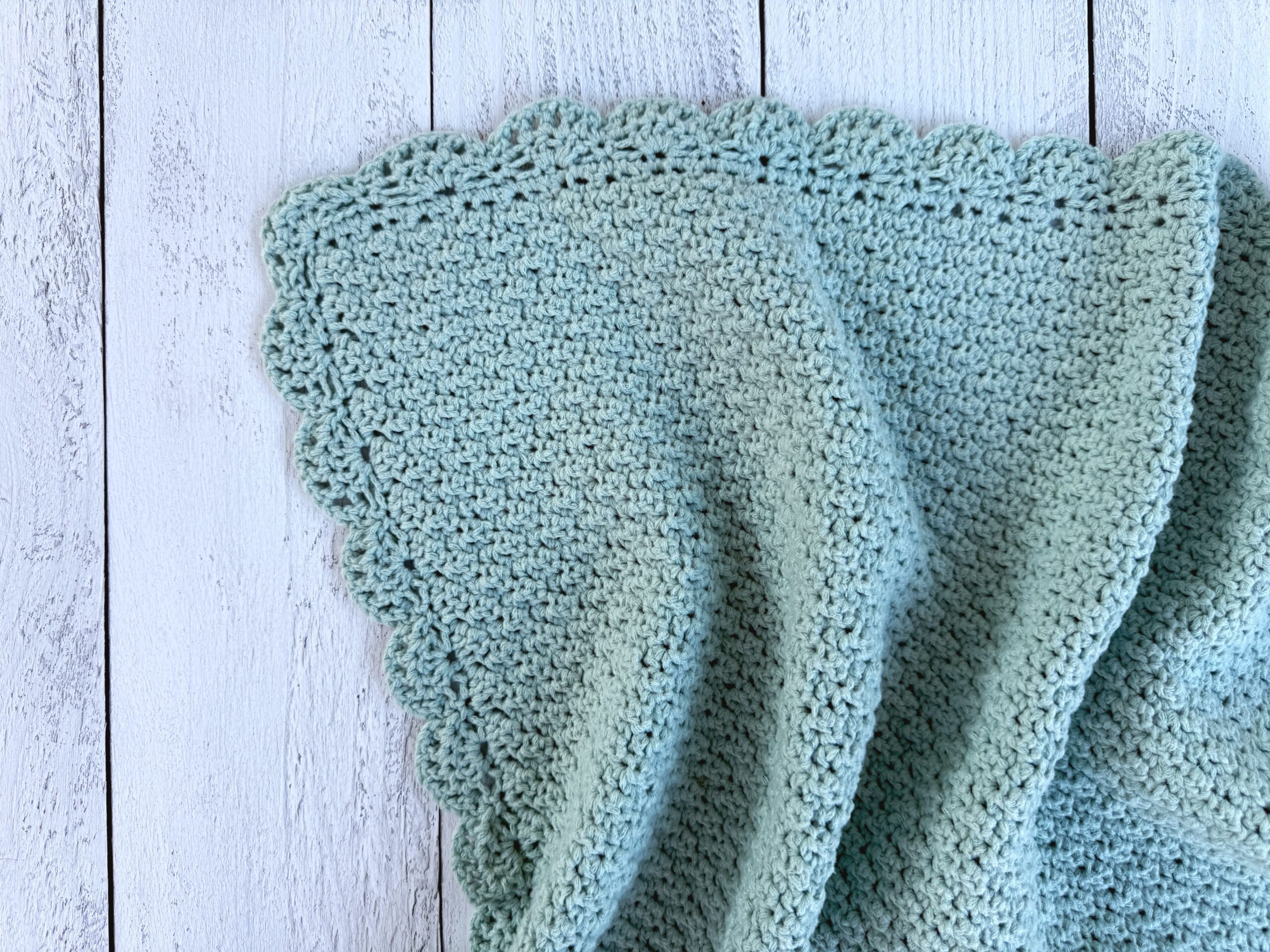 C2C lemon peel stitch baby blanket