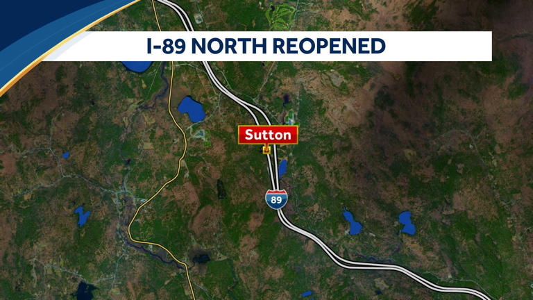 Interstate 89 north in Sutton reopened after being closed because of crash