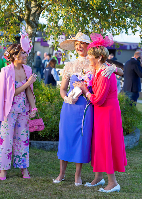 Unusual dress styled with mum's shawl wins Ladies Day at Wexford Races