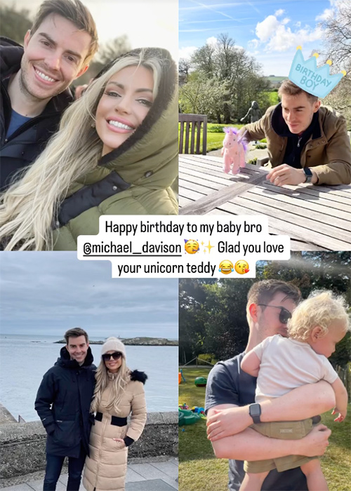 Who are Rosanna Davison's hunky brothers Michael and Hubie?