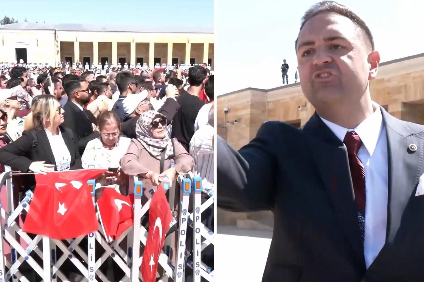 Anıtkabir'de atılan slogan CHP'li vekili küplere bindirdi