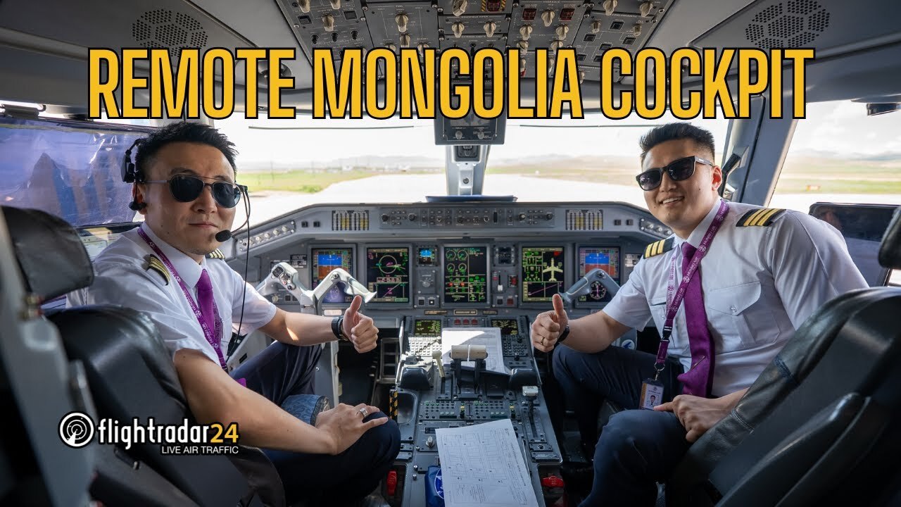 Embraer E190 cockpit: flying domestic in Mongolia