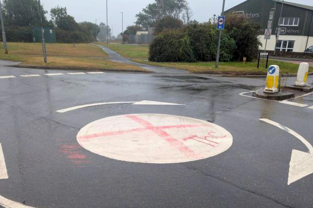Helston wakes up to find England flag painted on roundabout amid ...