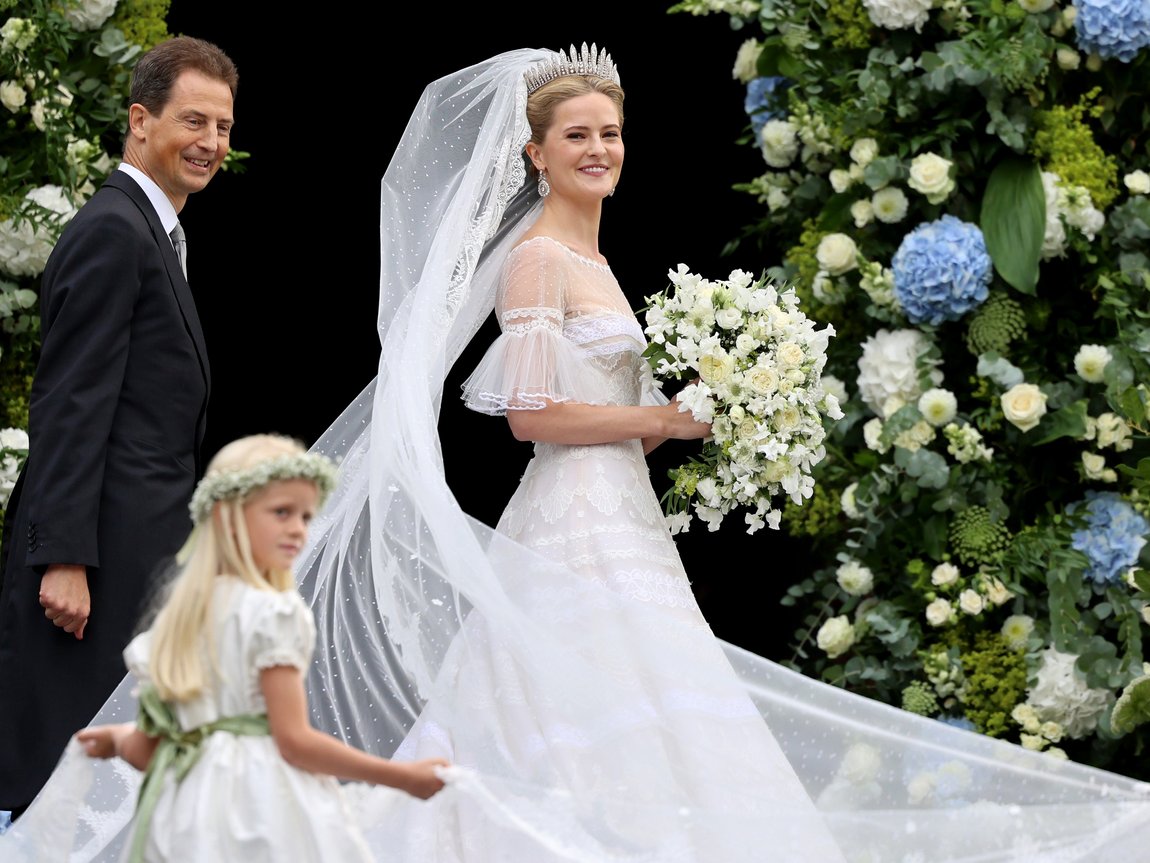 Princess Marie Caroline as an Enchanting Bride with Habsburg Tiara
