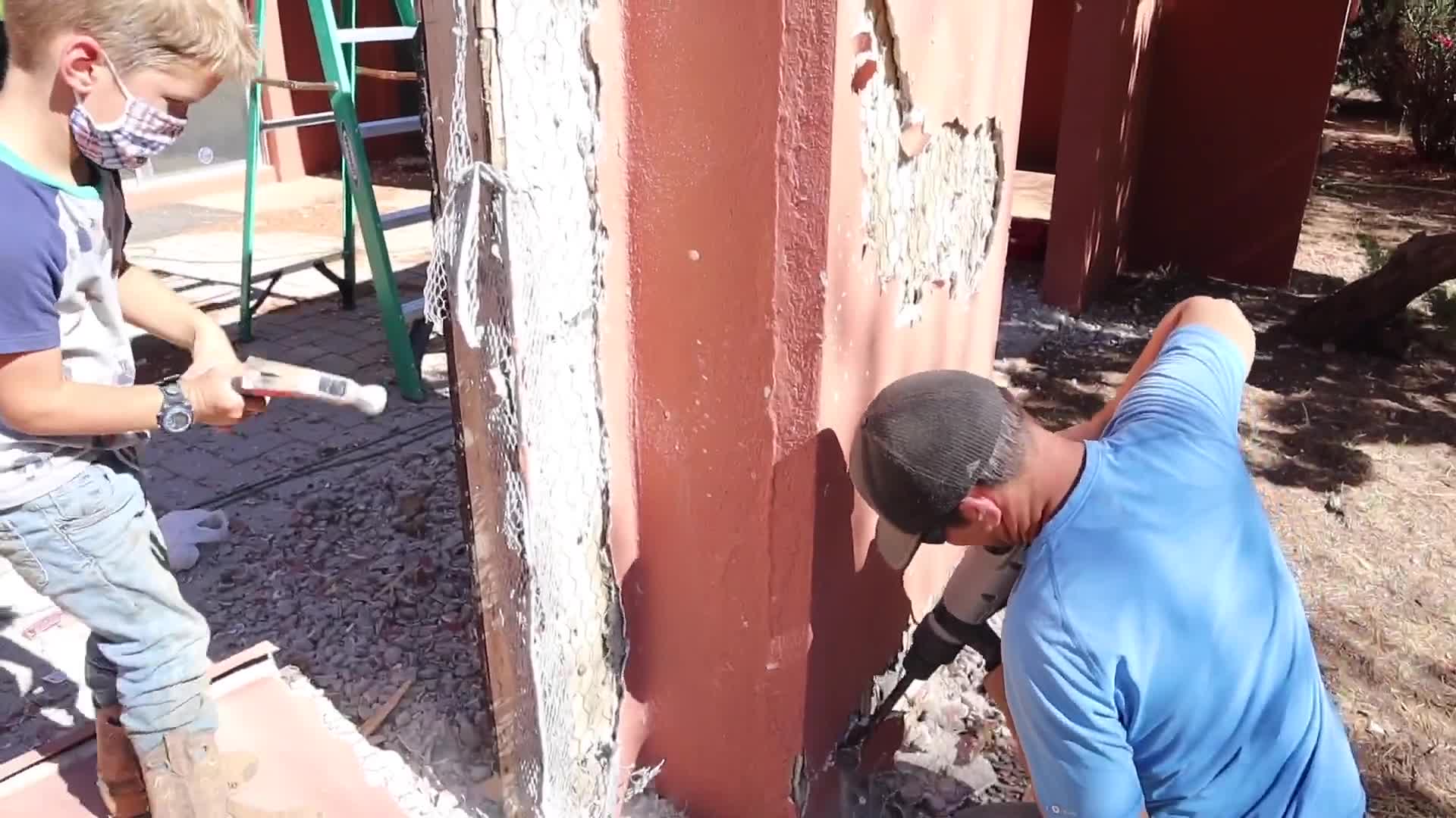 I finally tackle our exterior wall! 🚧