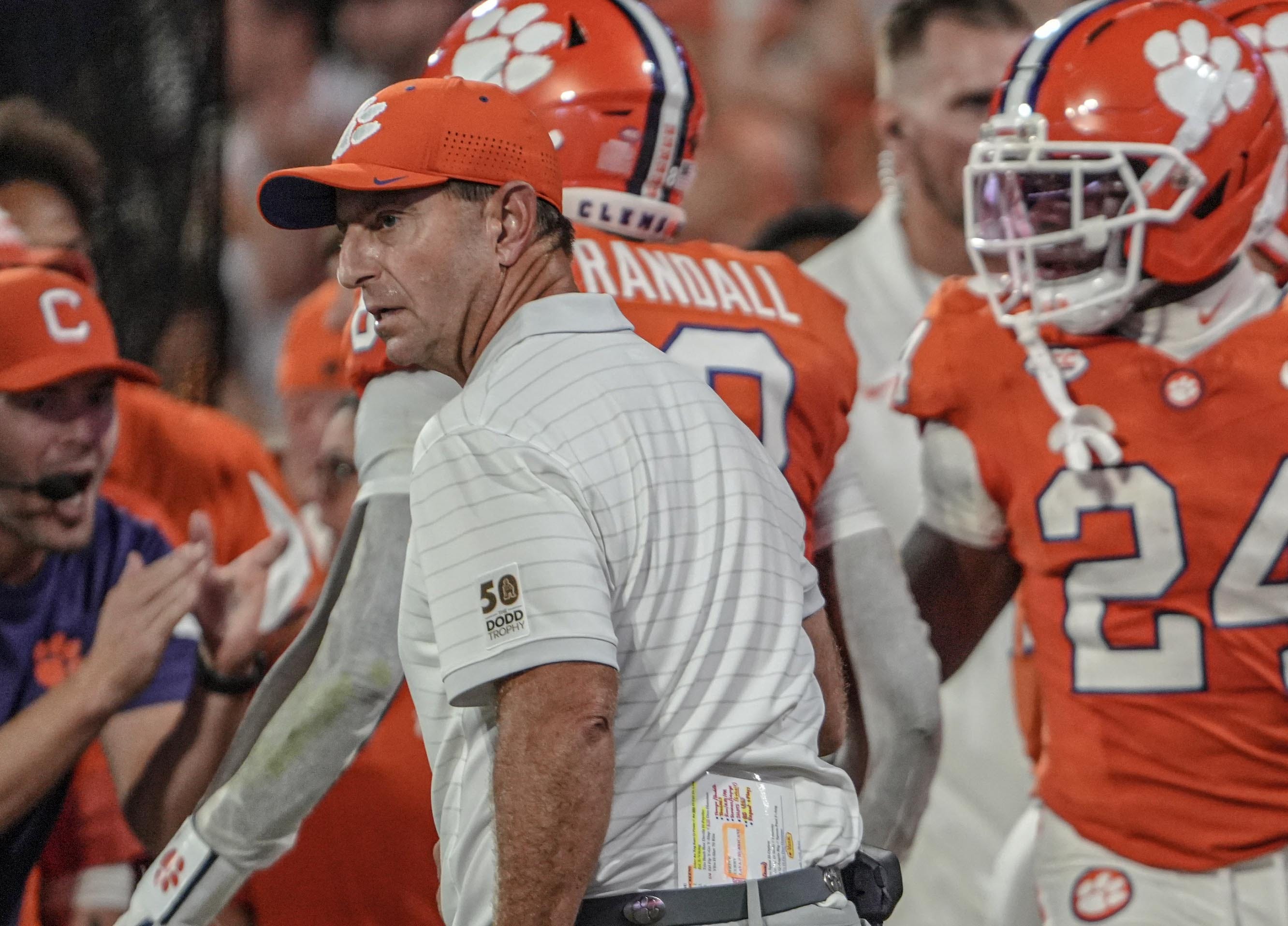 How far did Clemson fall in college football polls after loss to LSU?