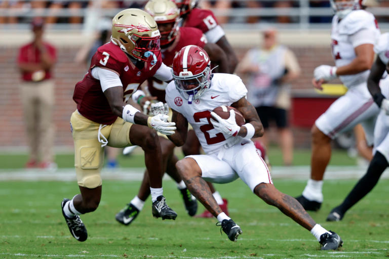 Ryan Williams injury update: Alabama WR leaves FSU game after hard hit