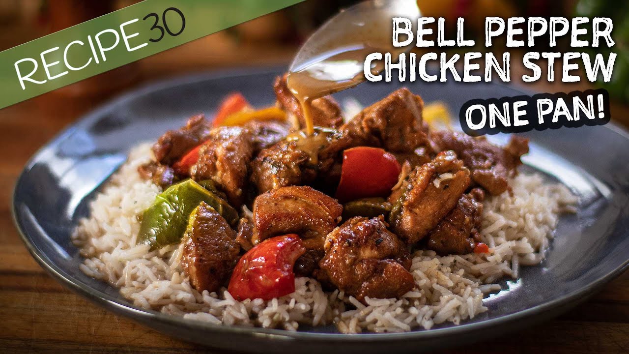 Bell pepper chicken stew