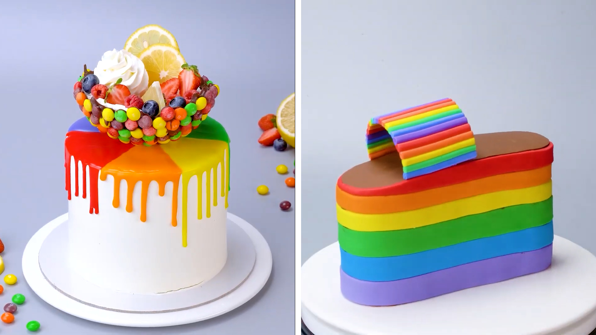 How to Make Rainbow Drip and Rainbow Sandal Cake
