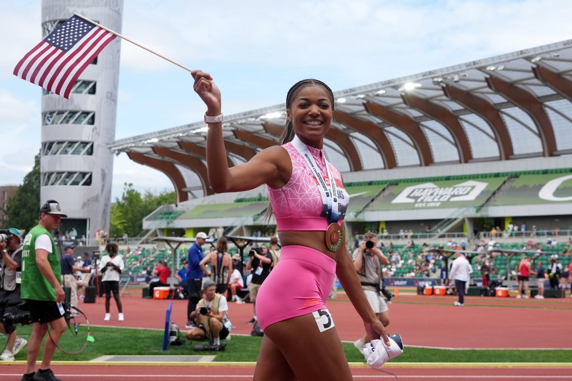 Stunning photos of top American track athlete Gabby Thomas