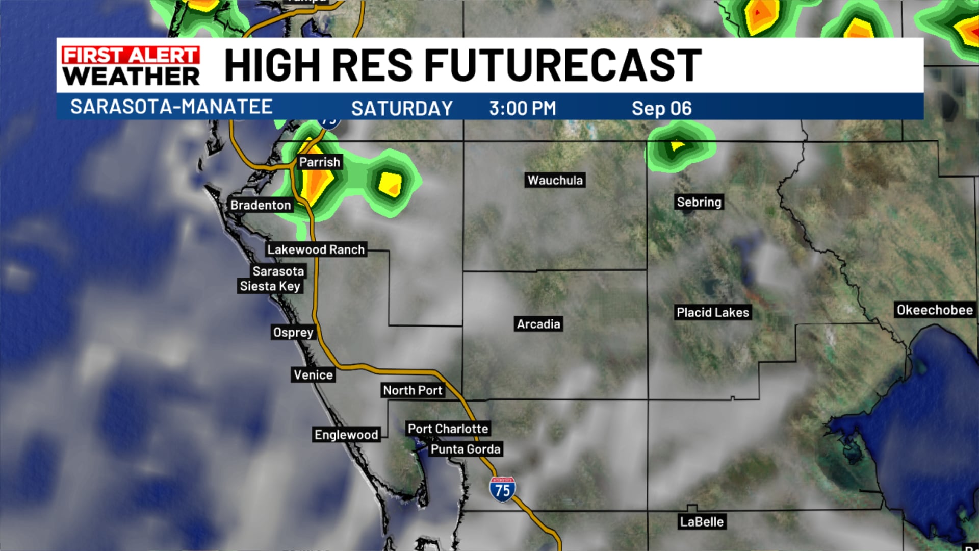 Scattered weekend thunderstorms