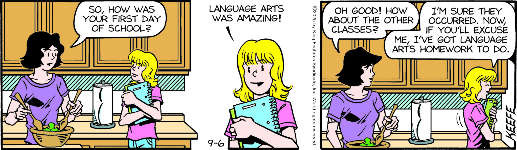 Sally Forth by Francesco Marciuliano; drawn by Jim Keefe