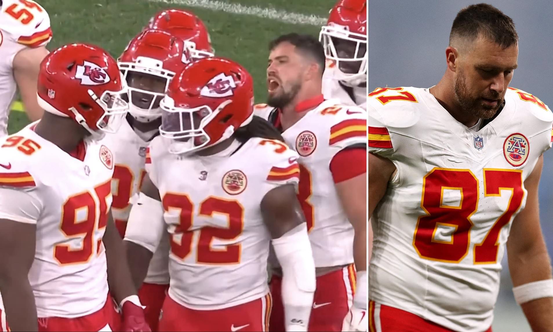 Chiefs tempers flare as teammates scream at each other during opening ...