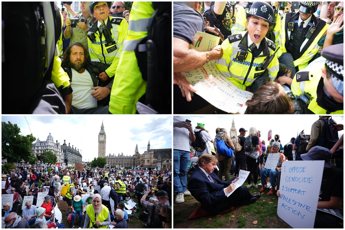 London protests LIVE: At least 425 arrests as police drag away ...