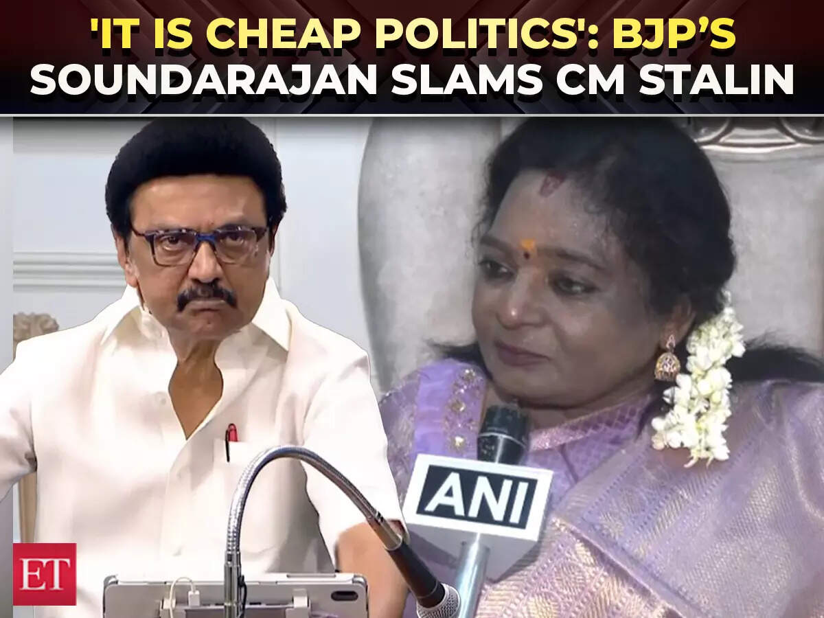 'It is cheap politics...': BJP’s Tamilisai Soundarajan slams CM Stalin ...