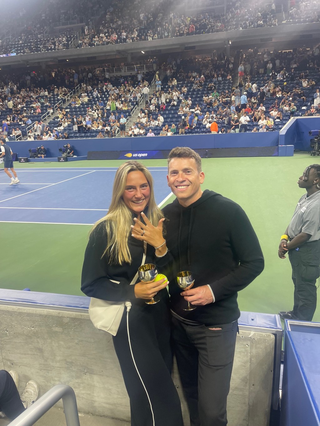 Man who proposed to girlfriend at US Open reveals how he pulled off ...