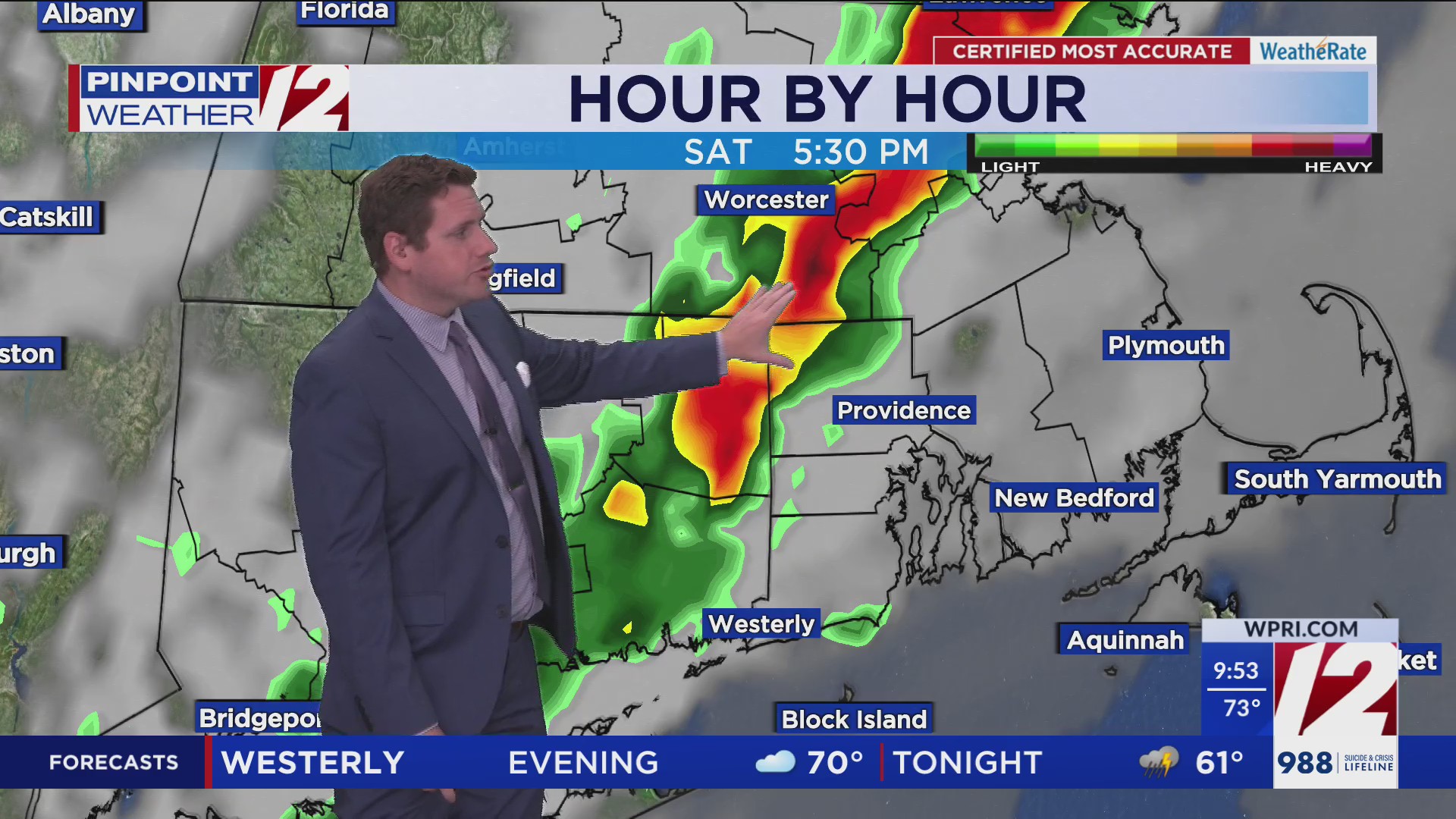 WPRI 12 Weather Forecast 9/6/25: Humid, Warm Today; Cooler With Showers ...