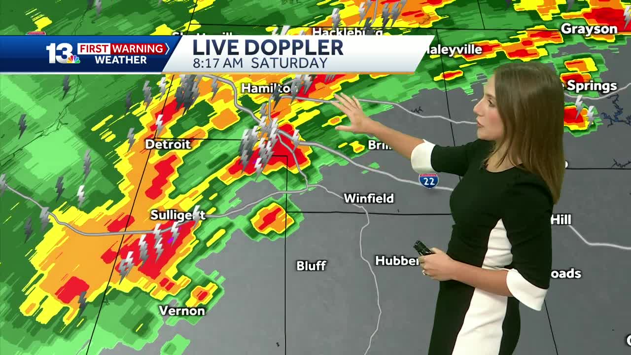 Heavy storms Saturday morning before a cold front brings a drop in ...