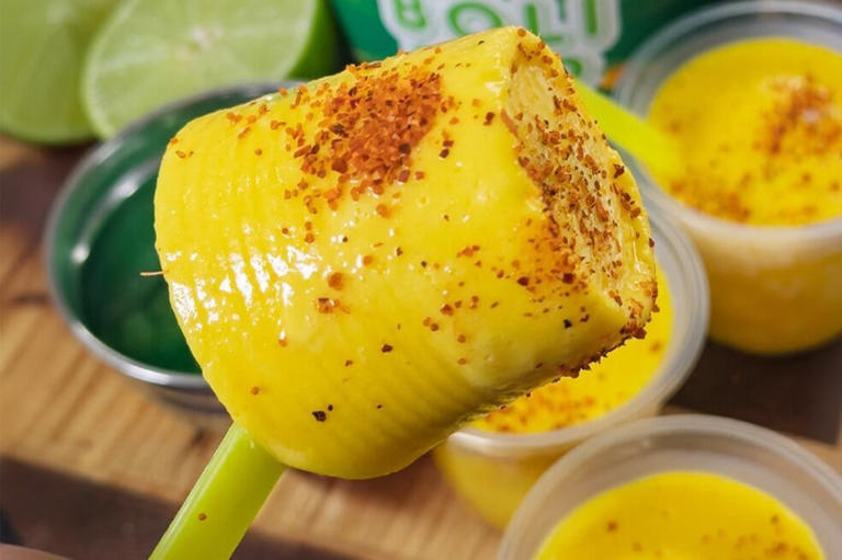 Helados tropicales de mango y limón