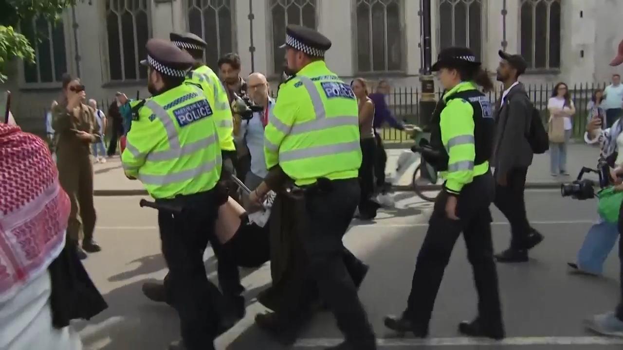 Activists rally in support of group designated as terrorist by UK ...