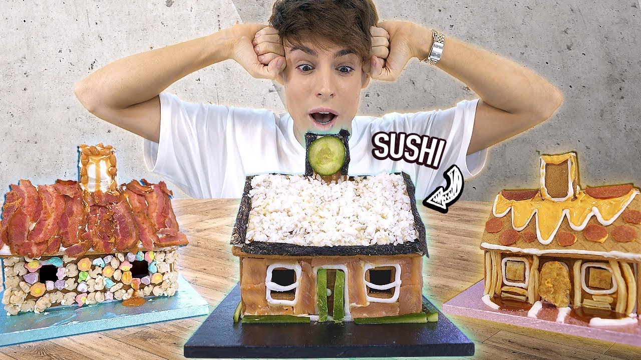 Spending 24 hours eating only holiday gingerbread houses