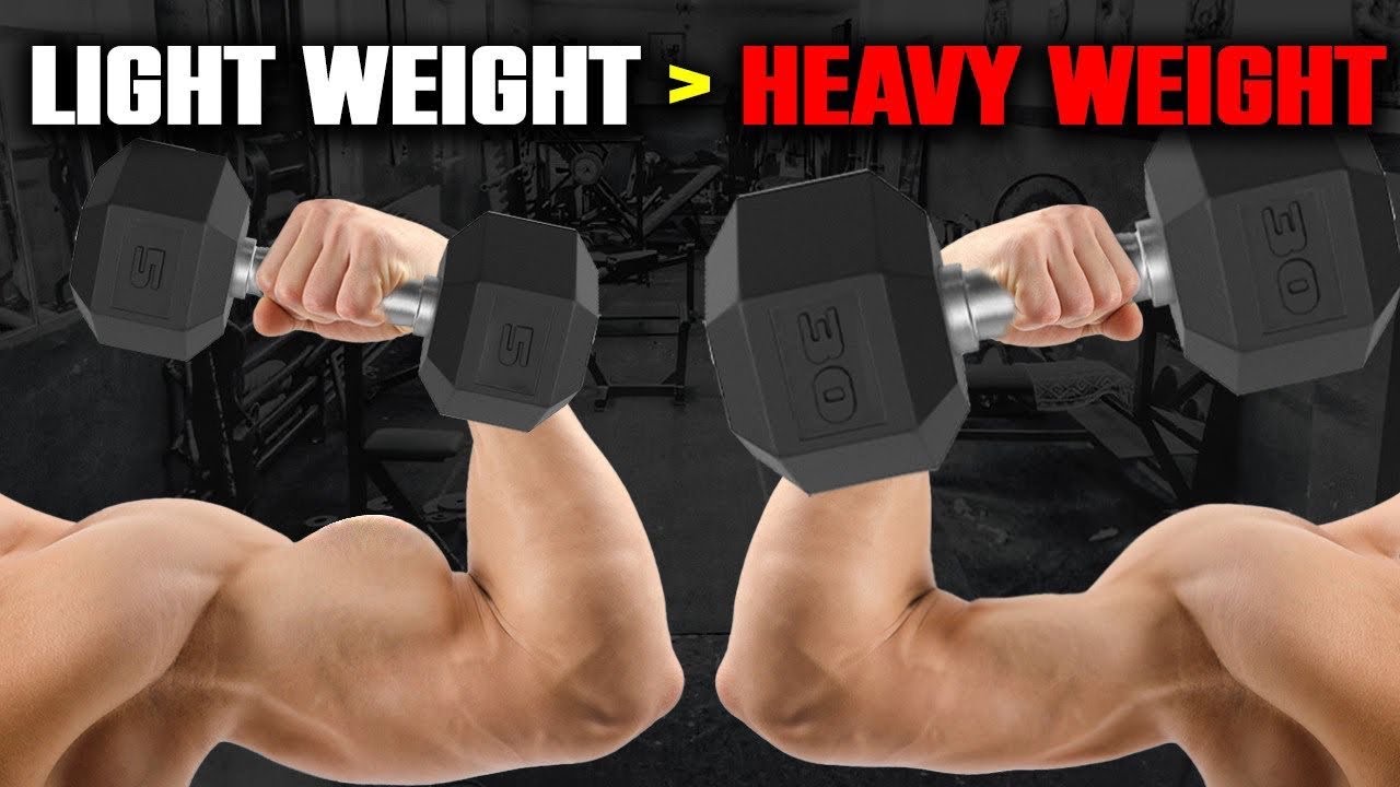 Science behind light vs heavy weights for muscle growth