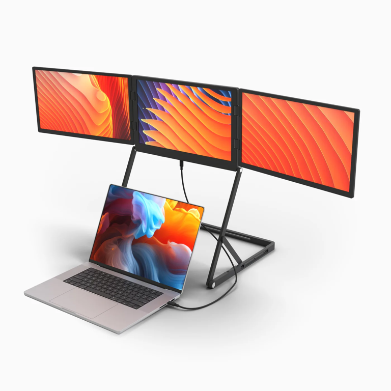 I tried a foldable triple-display portable monitor, and for most it ...