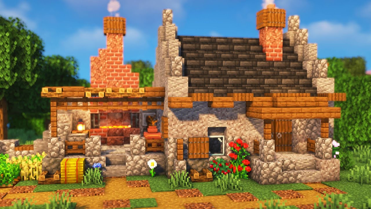 Minecraft Medieval Blacksmith Base Design