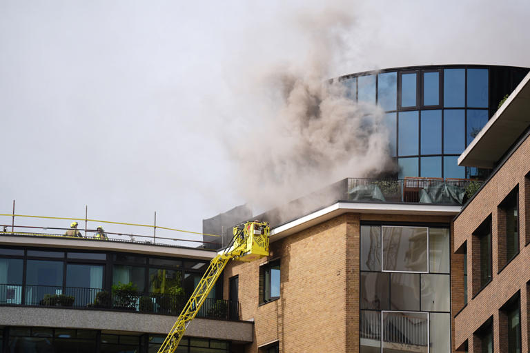 White City fire: 100 firefighters tackle blaze at nine-storey former BBC building in west London