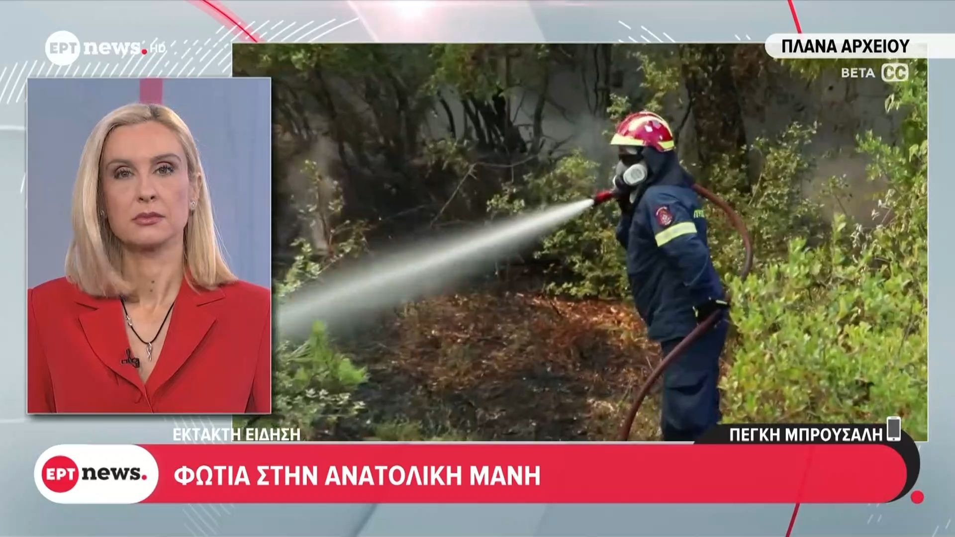 Πυρκαγιά σε αγροτοδασική έκταση στην Ανατολική Μάνη
