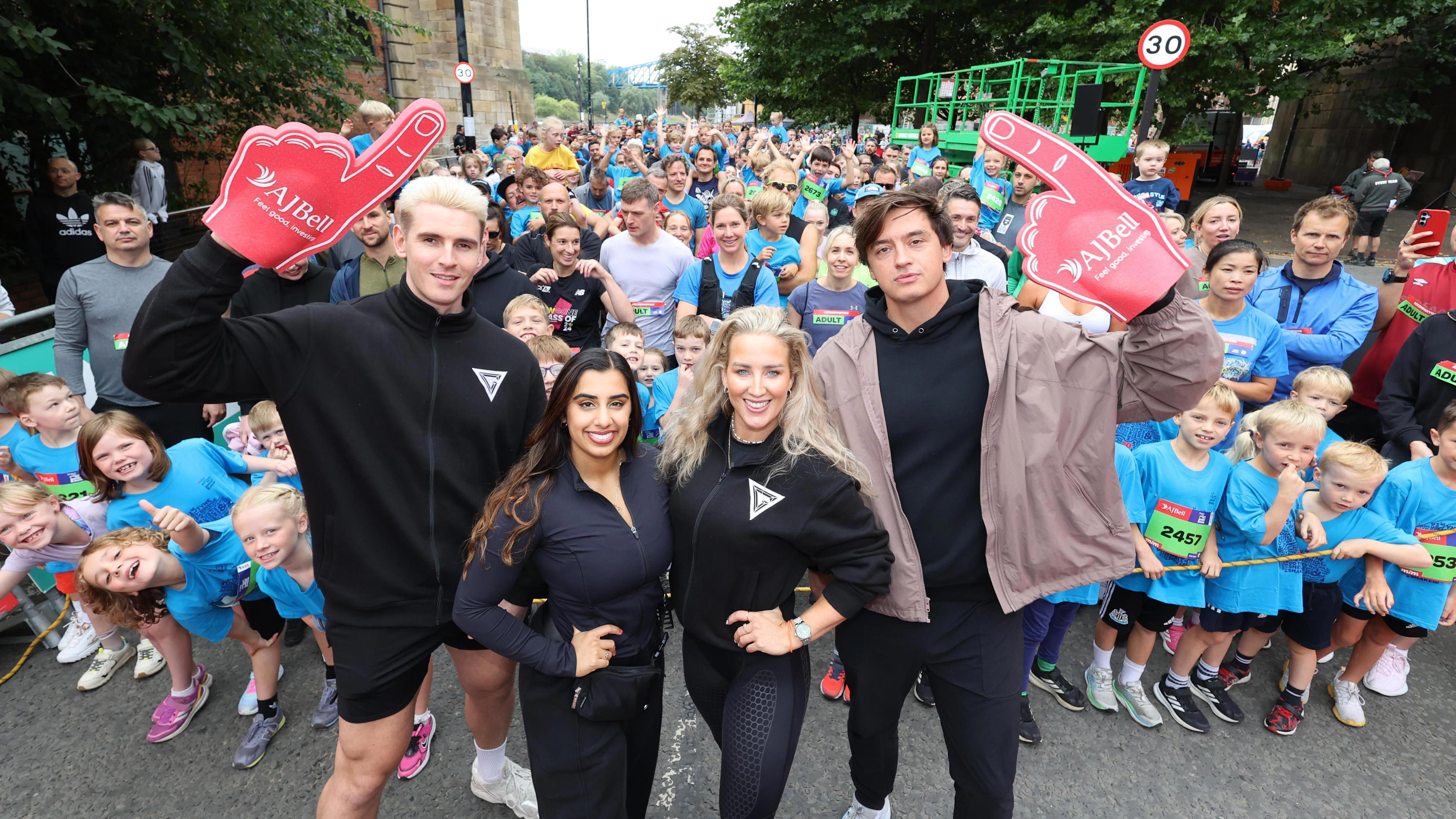 Great North Run: Gladiators start children's races