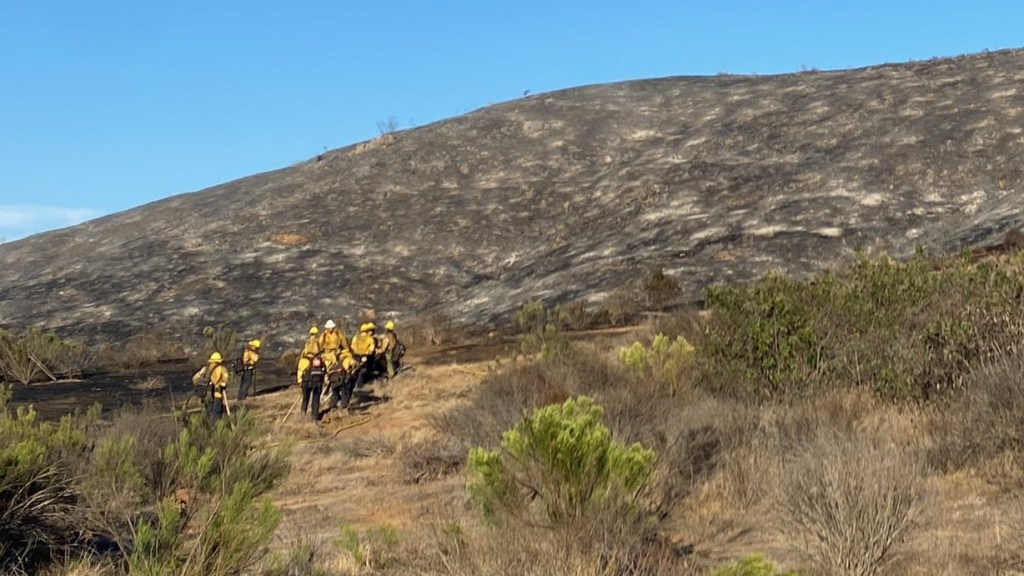 Brush fire forces evacuations in Spring Valley; Now 25% contained