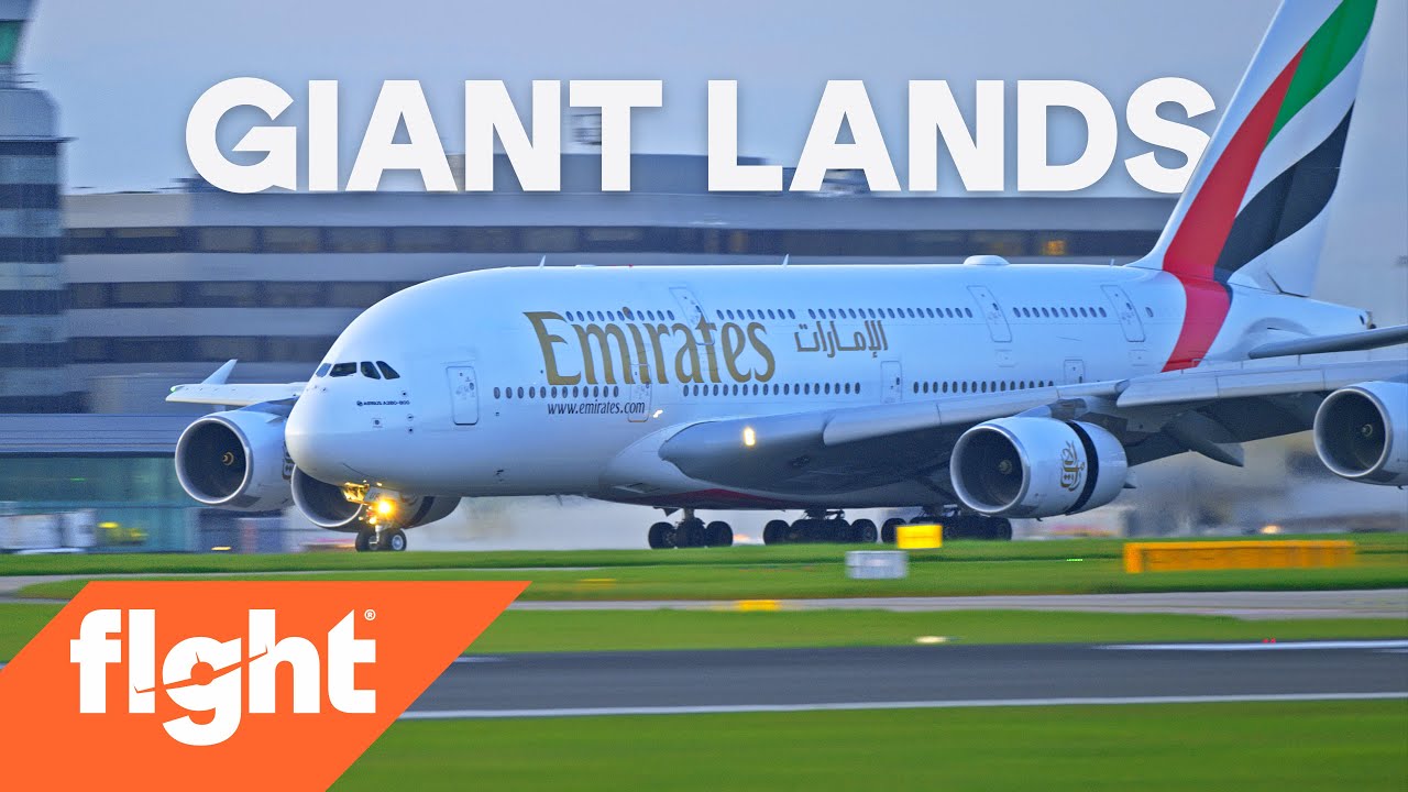 Giant Airbus A380 Touches Down With Precision Landing