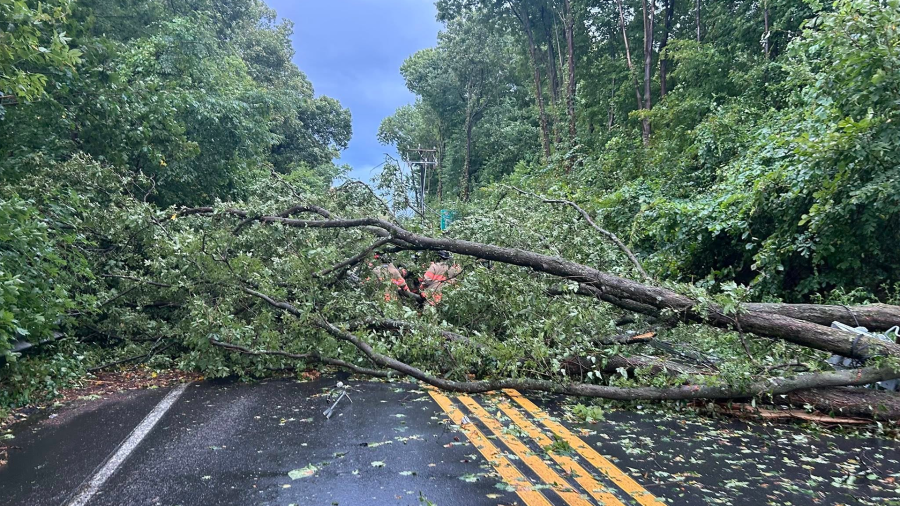 Storm damage affects roads across western Mass.