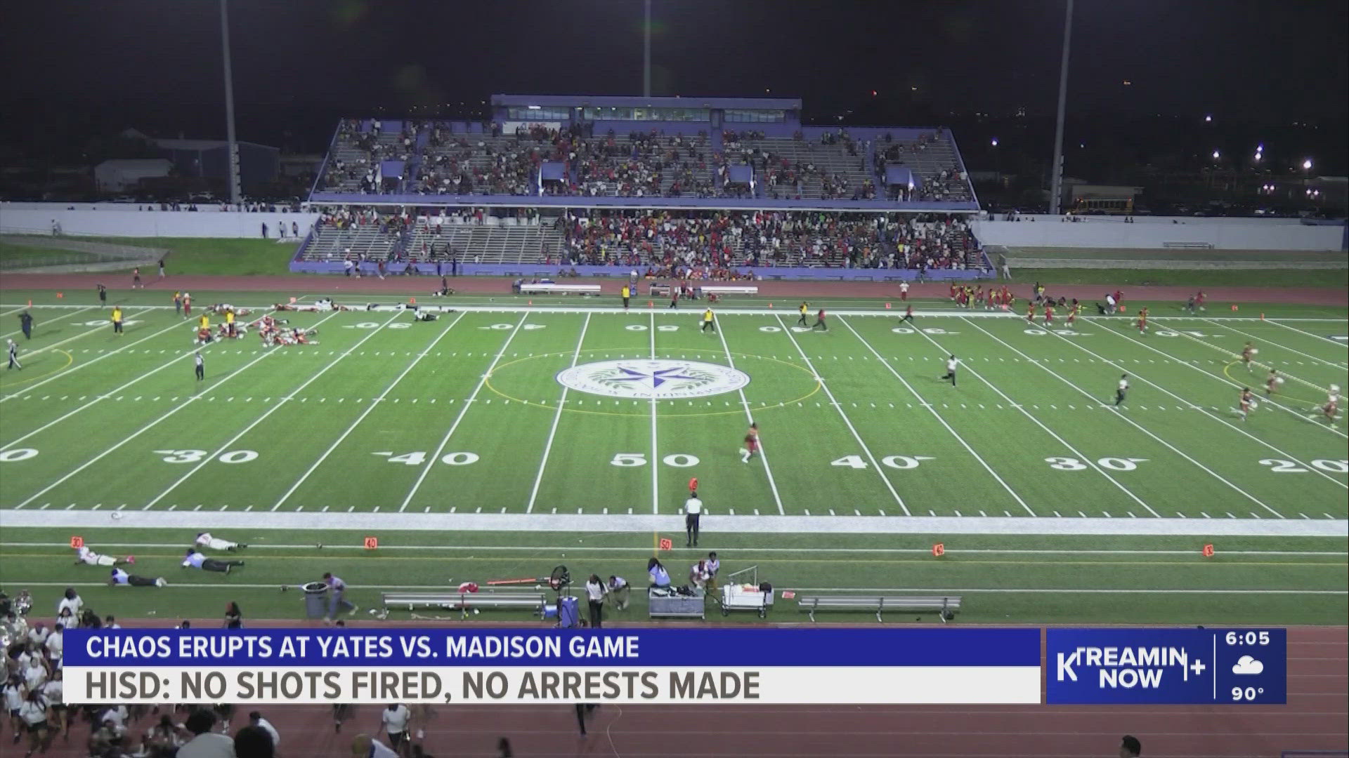 No shots fired after chaos at Houston high school football game, HISD says