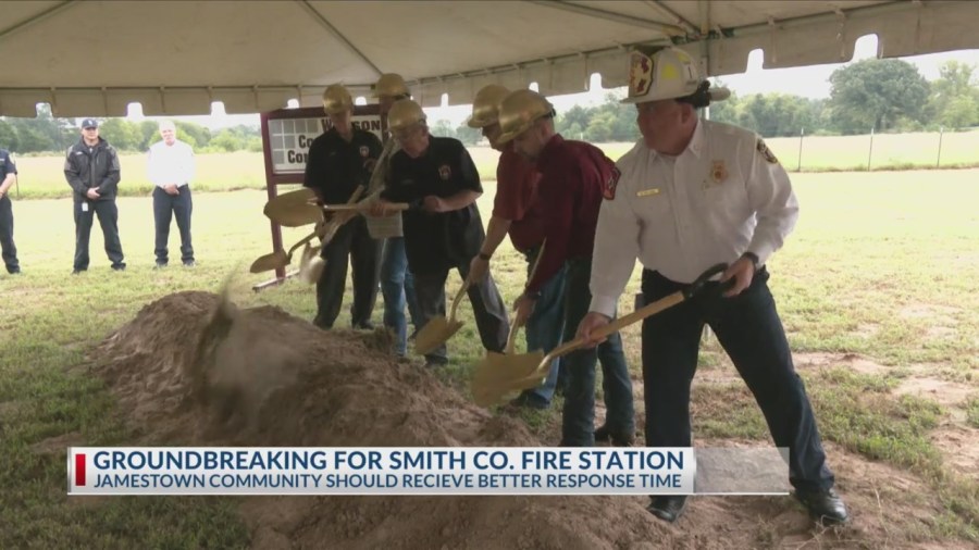 Smith County ESD2 breaks ground on new fire station near Jamestown area