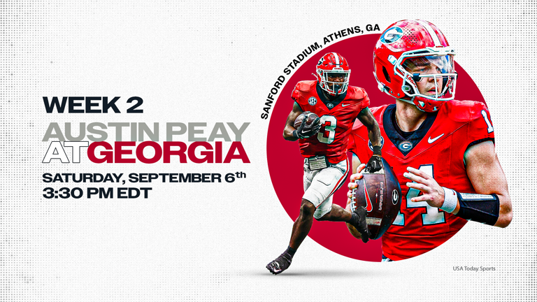 Georgia recovers from sluggish first half, wins 28-6 vs. Austin Peay ...