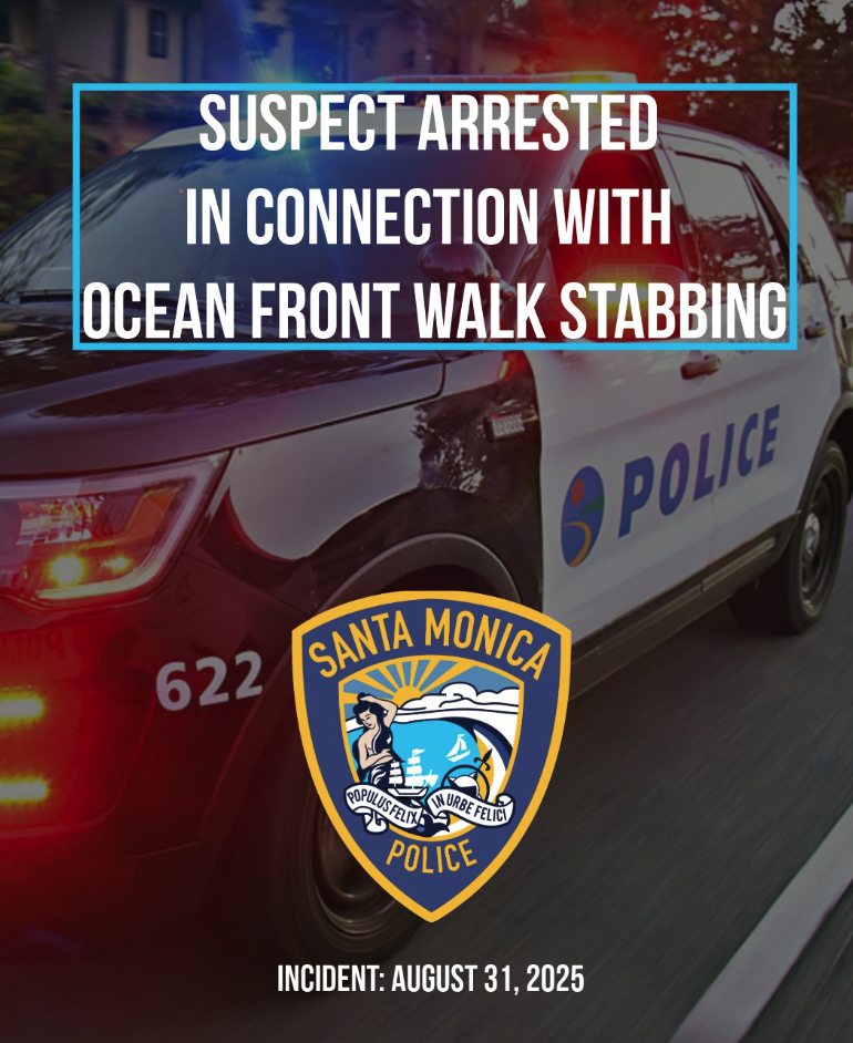Santa Monica Police Arrest Suspect in Ocean Front Walk Stabbing