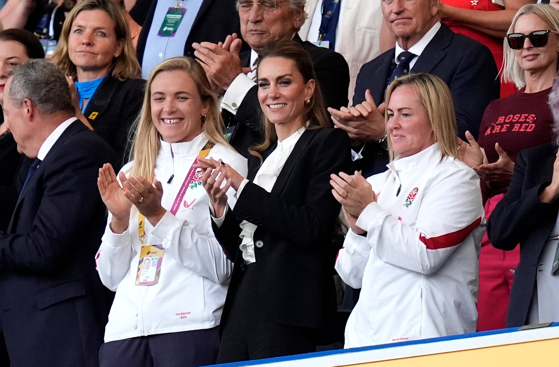 Kate Middleton cheers England on at Women’s Rugby World Cup
