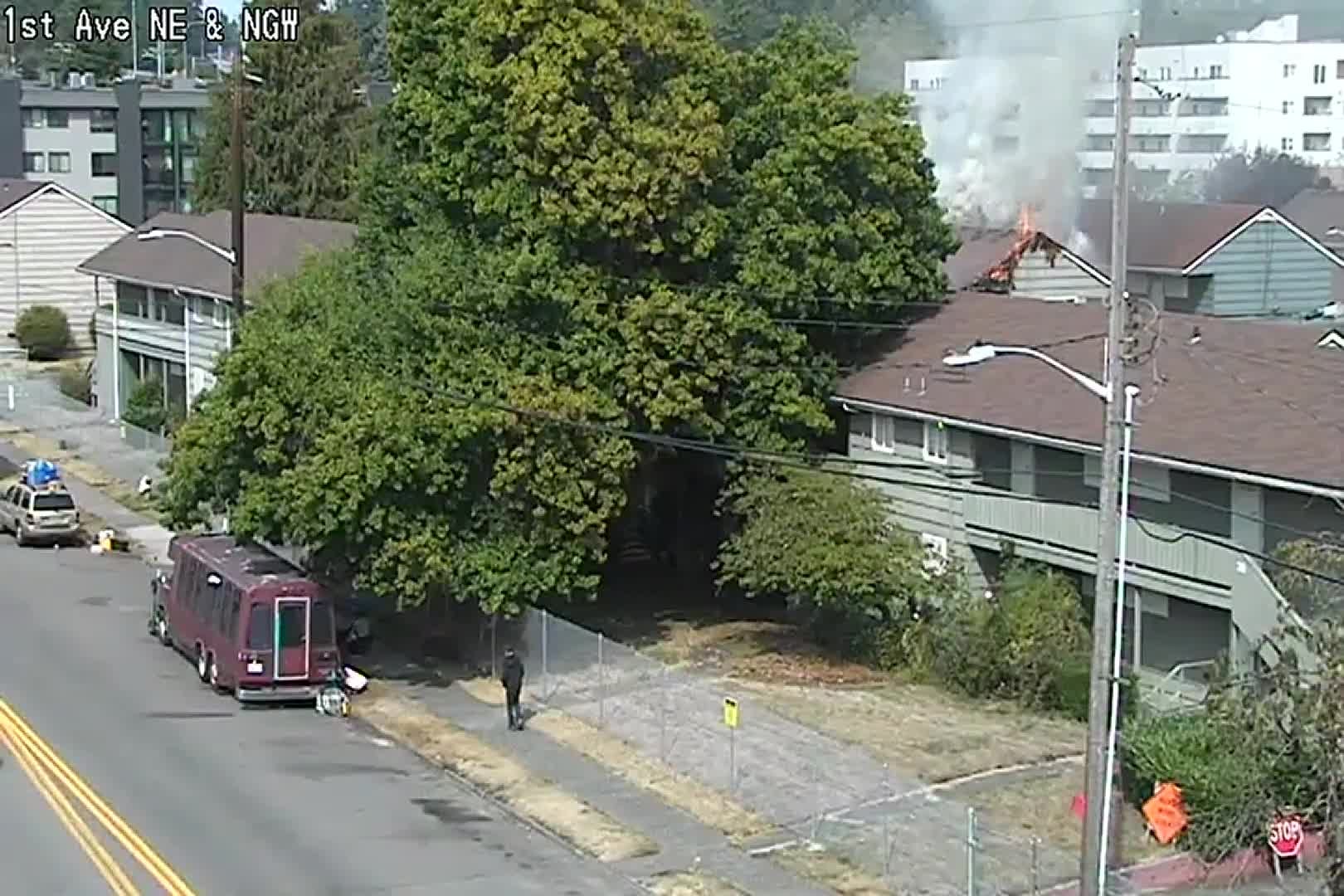 Vacant building fire in Northgate brings two-alarm response, traffic ...