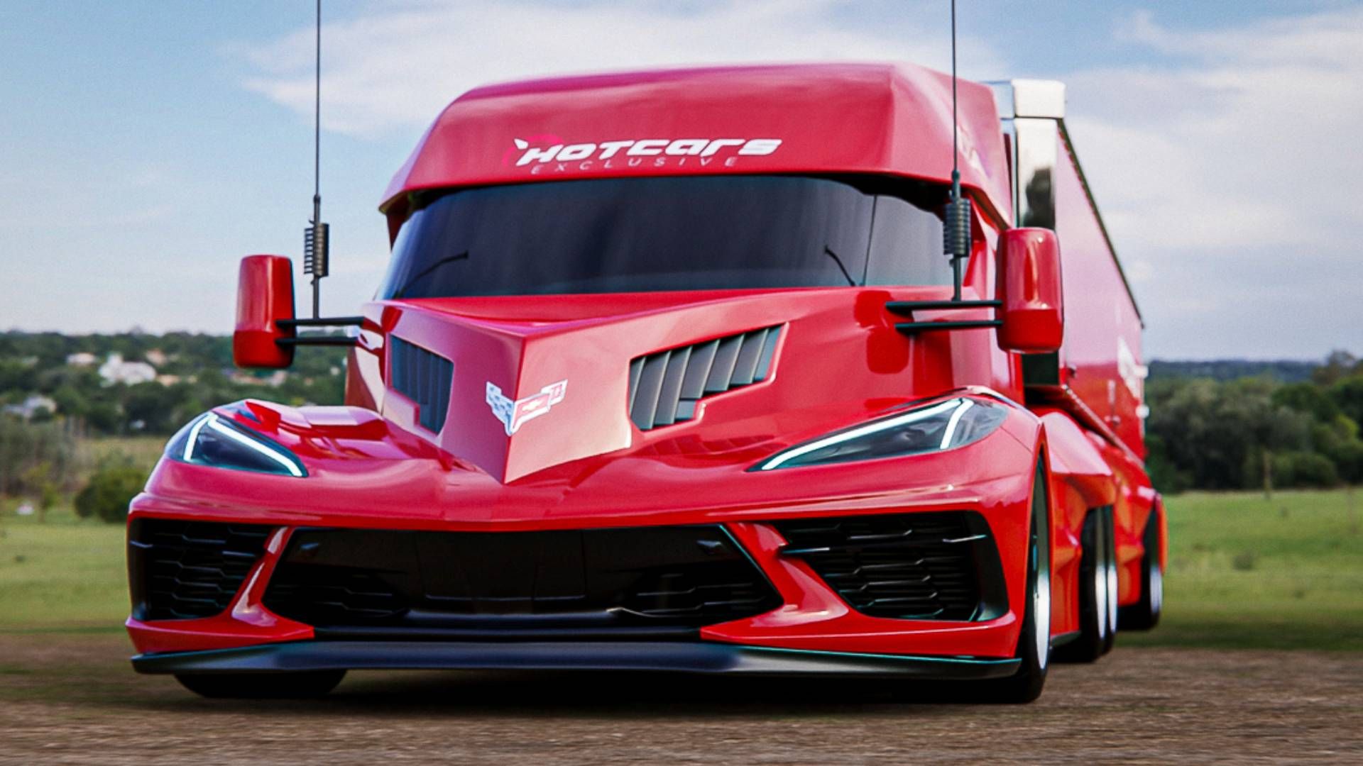Corvette Semi Truck Concept Combines Muscle, Madness, And Style