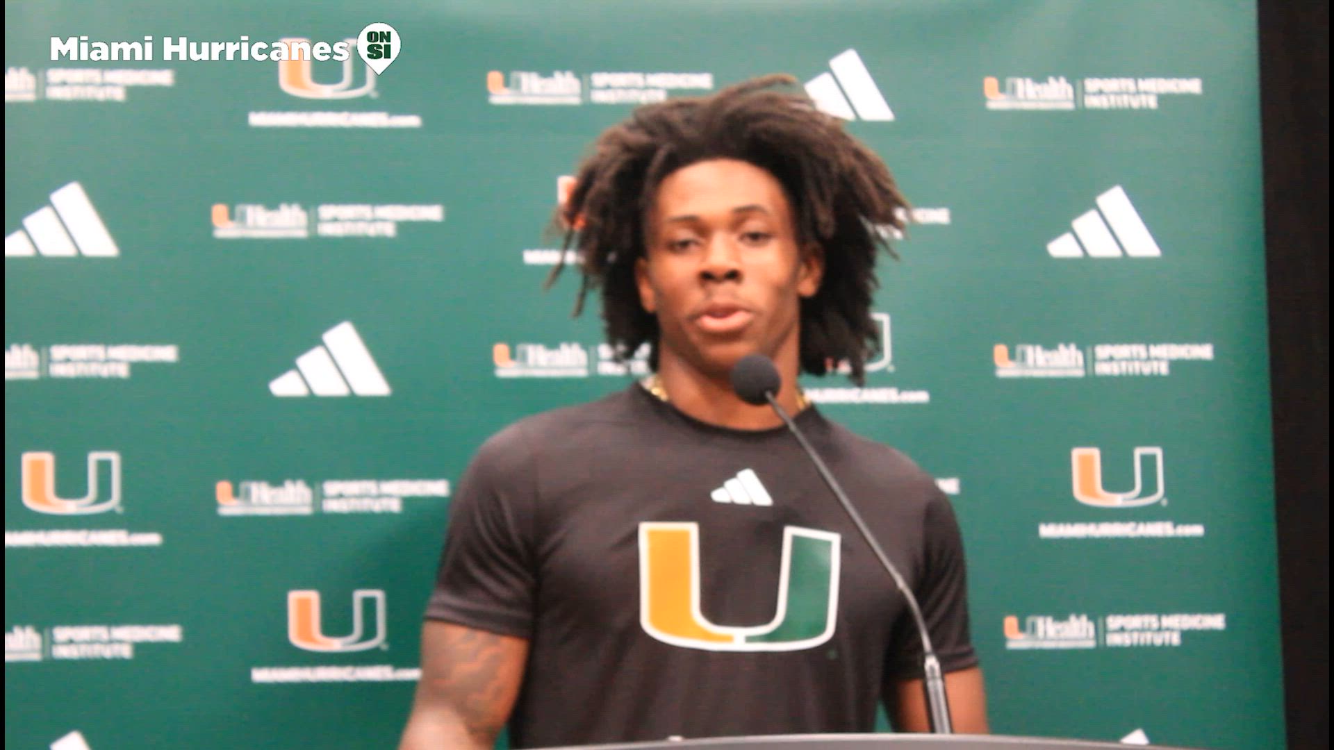Miami Freshman DB Bryce Fitzgerald on First Interception In his College ...