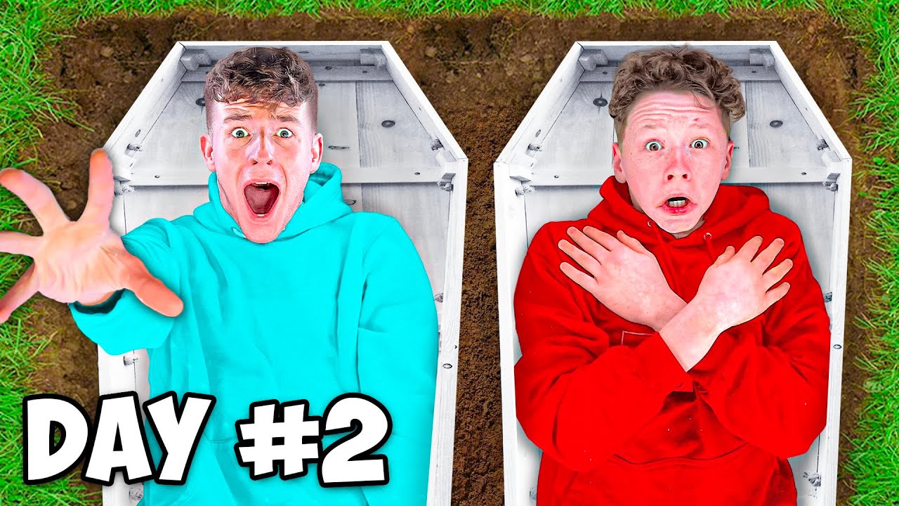 Last to leave the coffin wins $10,000 with little brother