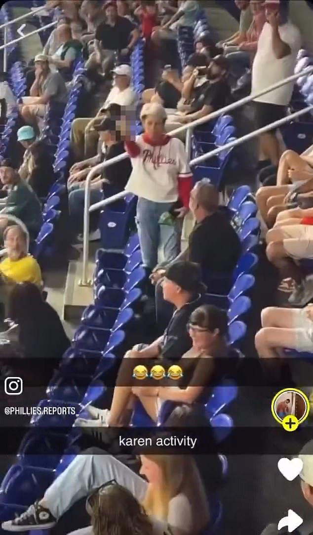 New footage shows 'Phillies Karen' confronting ANOTHER fan and flipping ...