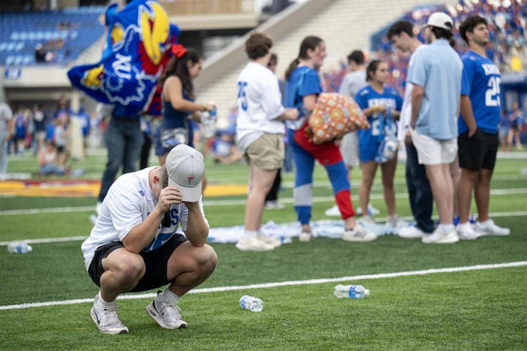 KU fans enjoy everything but the result Saturday during watch party at ...