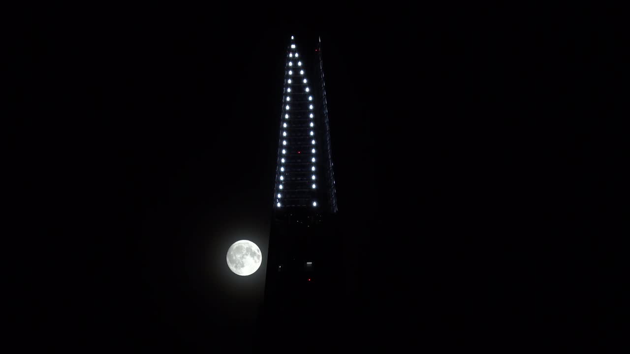 A close-up of the September Full Moon, known as the Corn Moon, as it is ...