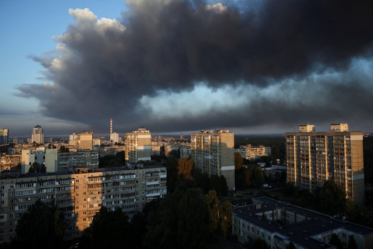 Main government building in Kyiv set alight by Russian drones